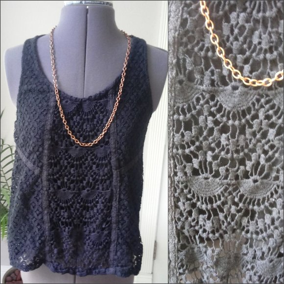 Mudd | Tops | Mudd Crochet Lace Tank | Poshmark